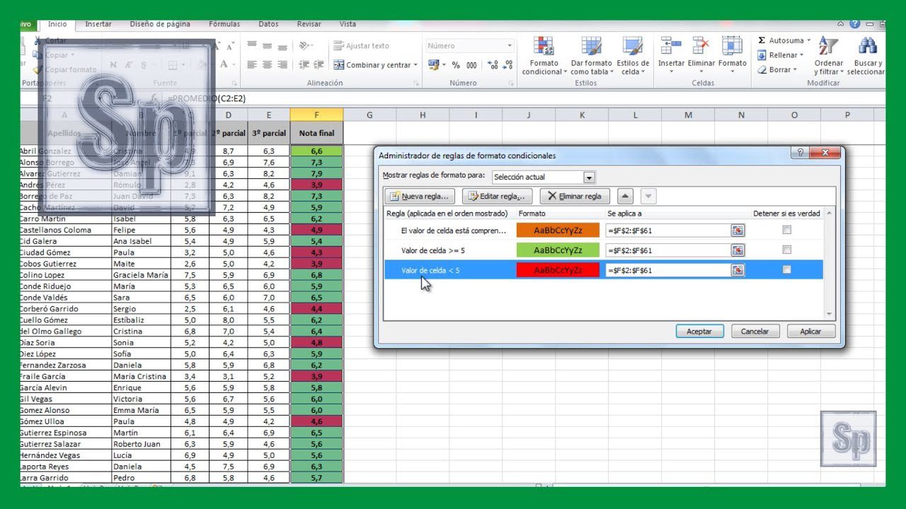Cómo aplicar color a celdas según el texto en Excel