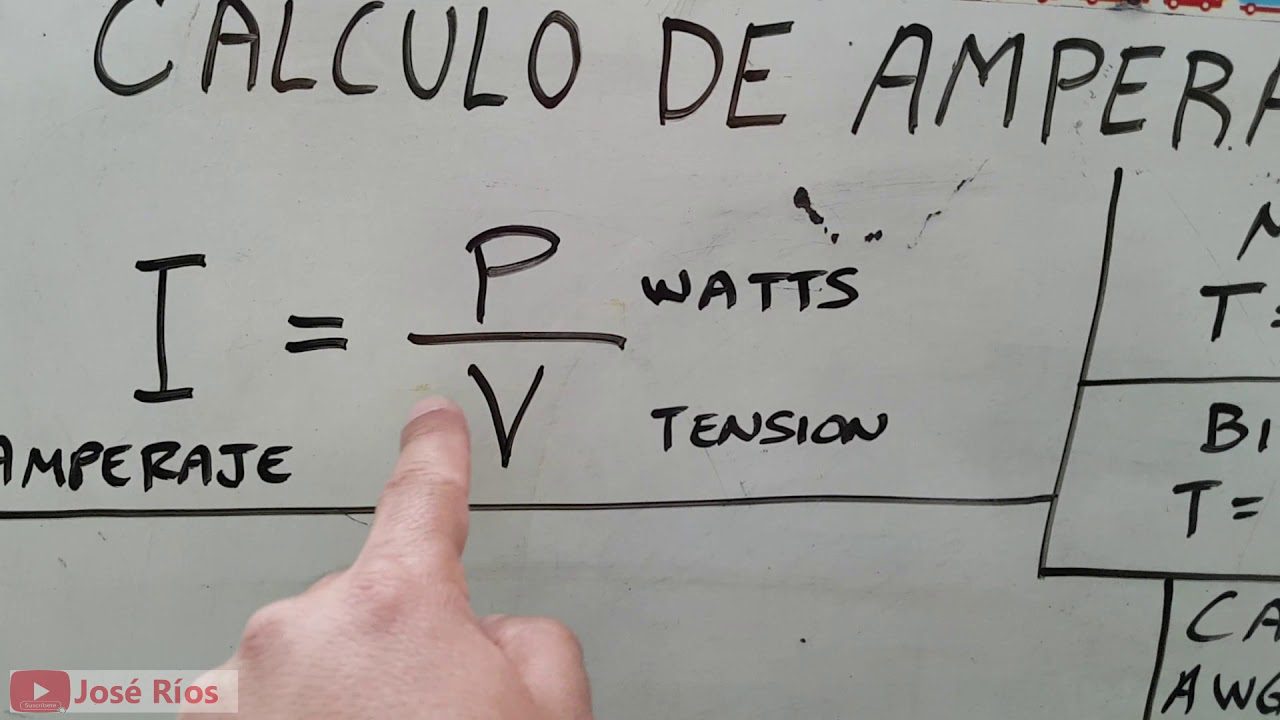 Cómo calcular el amperaje a partir de watts y voltaje