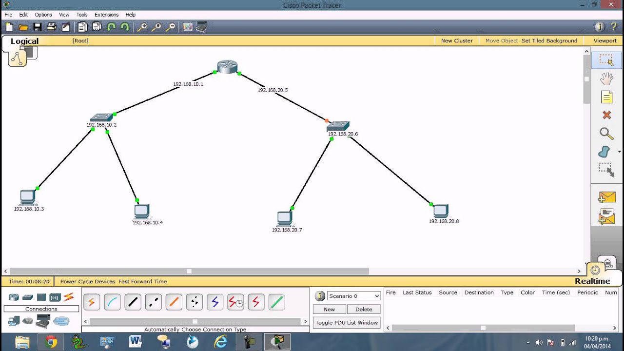 Cómo configurar un router con dos switches en Packet Tracer