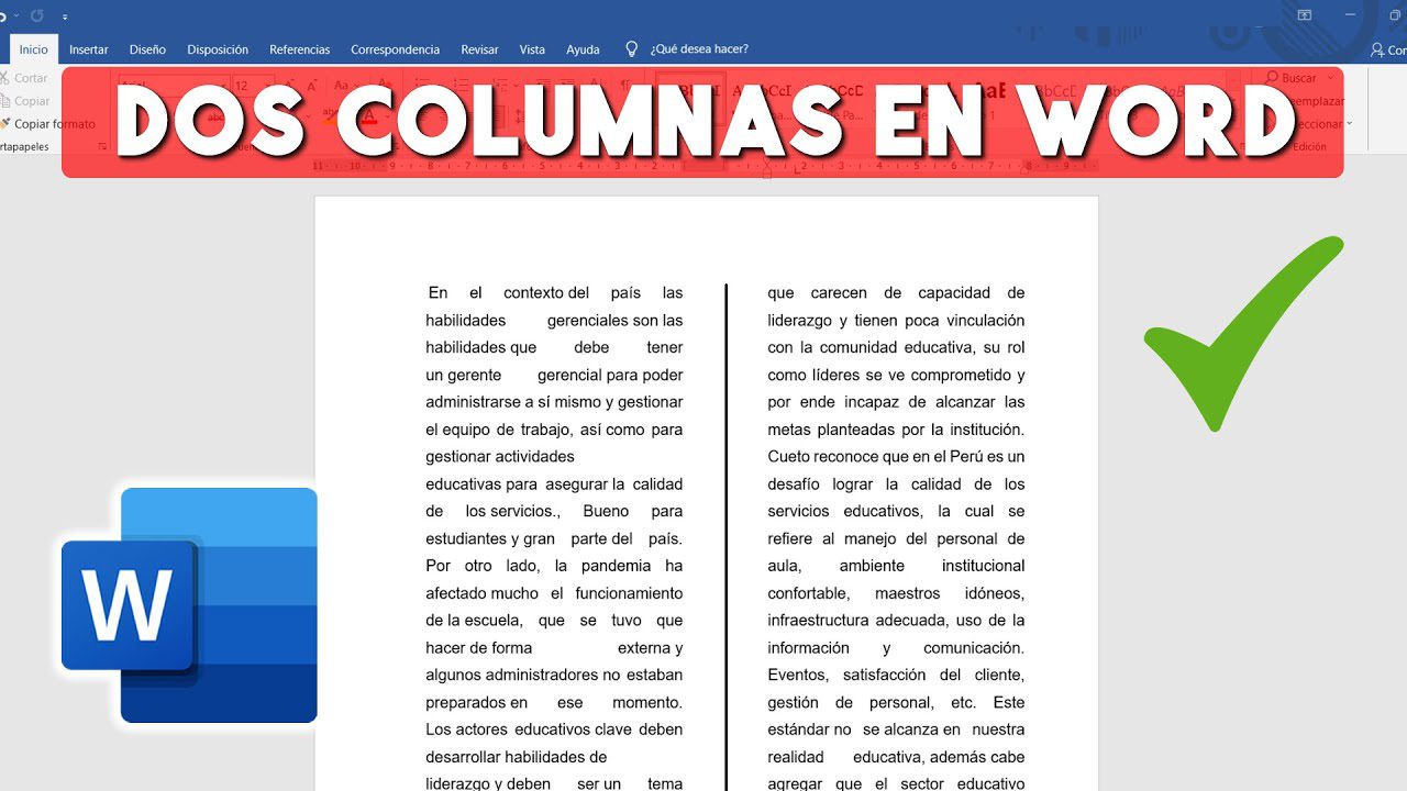 Cómo poner un documento en dos columnas en Word y otros editores
