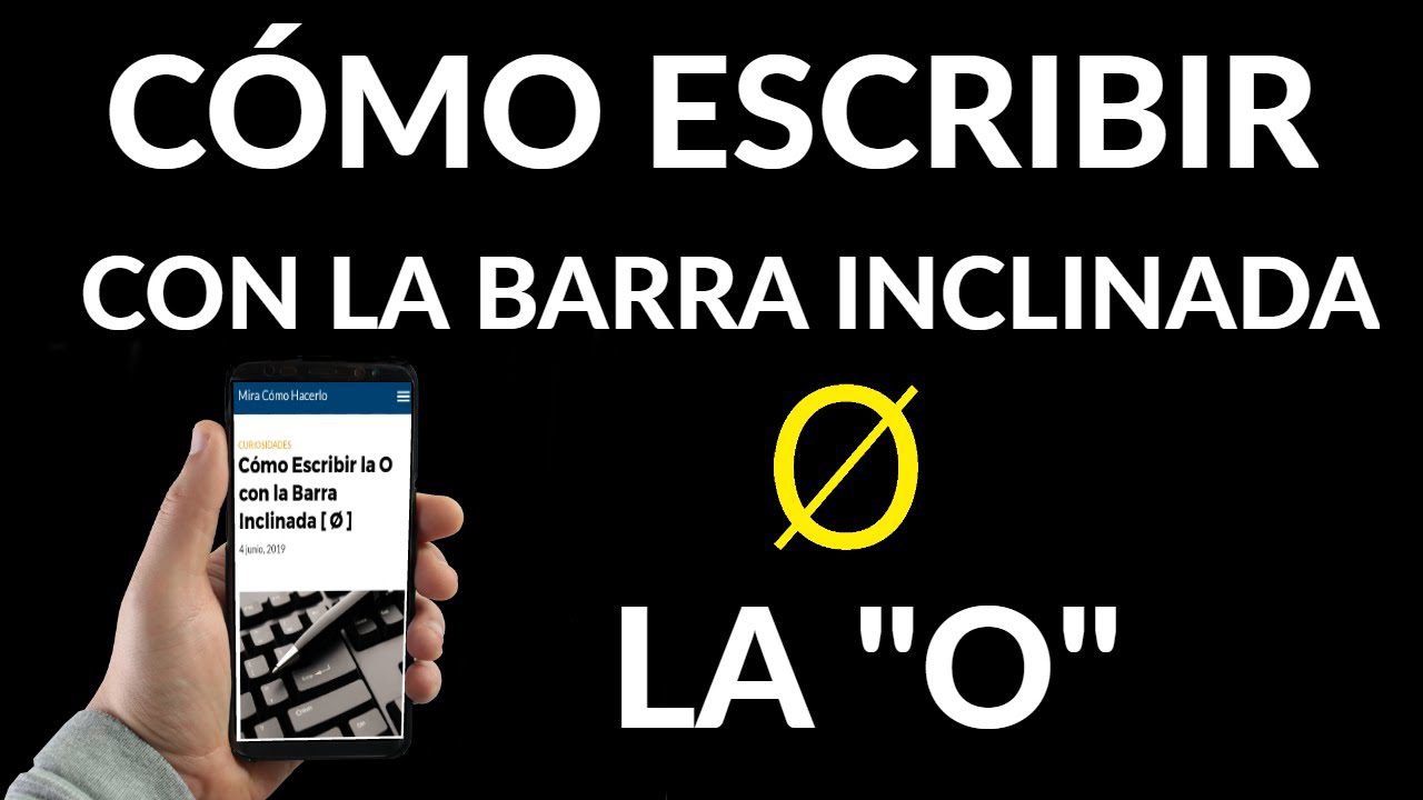 Cómo se hace la letra o con una raya en medio en el teclado