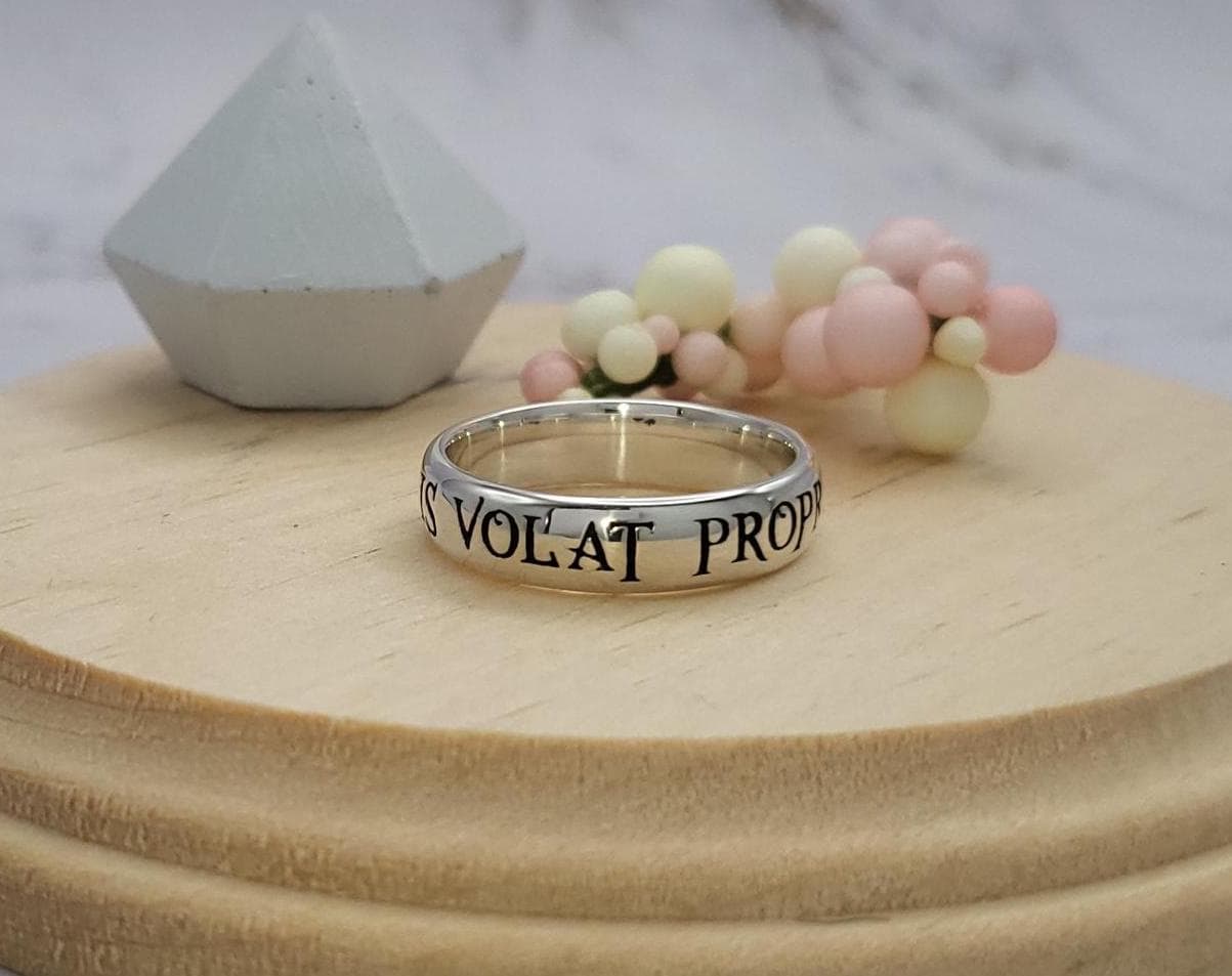 En qué idioma se encuentra la frase "Alis volat propriis"