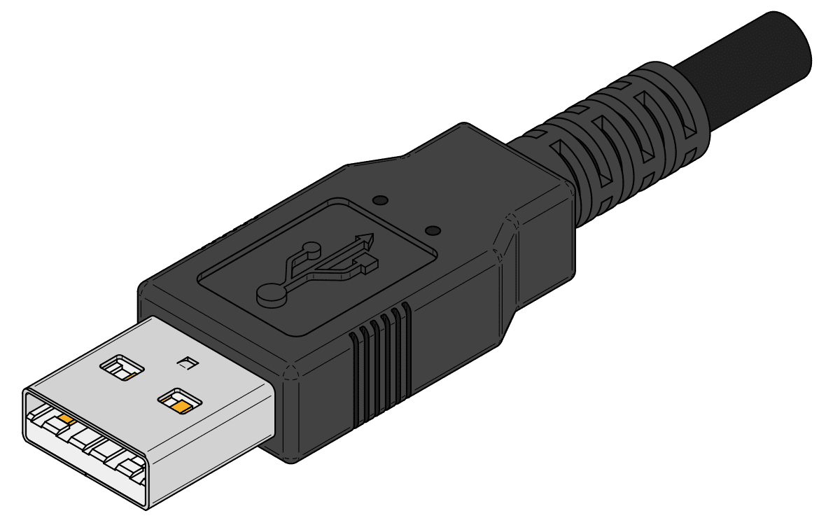 Qué elementos incluye un diagrama de conexión USB tipo A