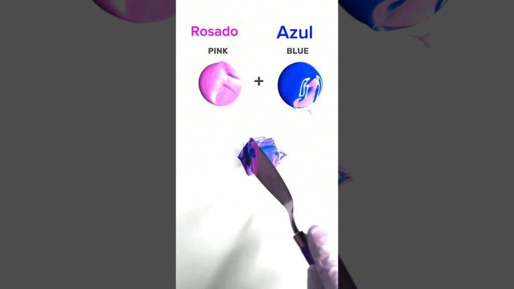 Rosa y azul mezclados, qué color se obtiene realmente